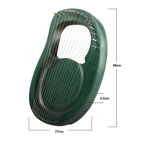 Toplyre Harp 16 String Harp Heptachord Solid Wood Grandado