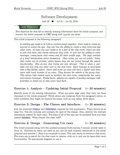 lab09 instructions lab exercise brock university cosc 1p03 spring 2024 lab 09 software