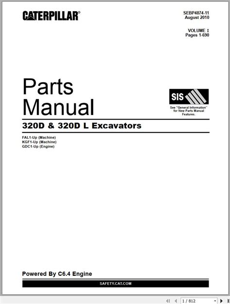 Cat Excavator 320d And 320d L Parts Manual Sebp4874 11
