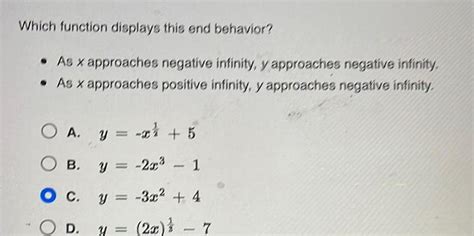 [answered] Which Function Displays This End Behavior As X Approaches Kunduz