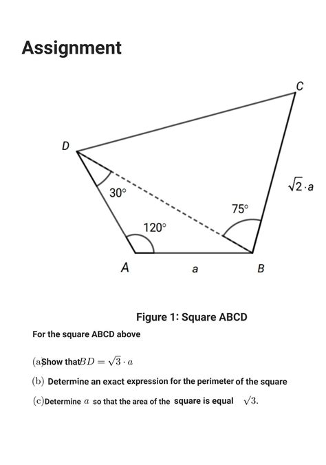 Solved Assignment Figure Square ABCD For The Square ABCD Chegg