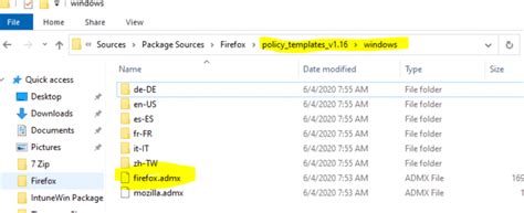 Manage Firefox Admx Policies Using Intune Admx Injection Process On