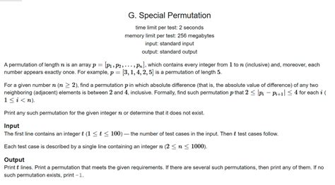 G Special Permutation（ranting 1600）超详细题解 Csdn博客