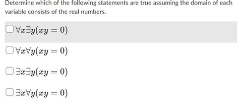 solved determine which of the following statements are true