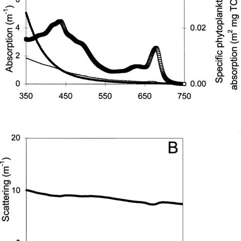 Spectral Absorption And Scattering Averaged For All Water Types A