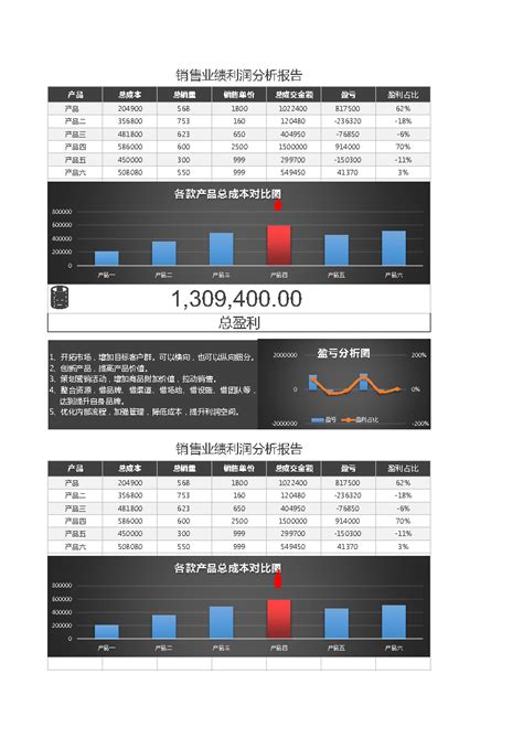 销售业绩分析报告excel表格模板 麦克ppt网