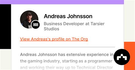 Andreas Johnsson Business Developer At Tarsier Studios The Org