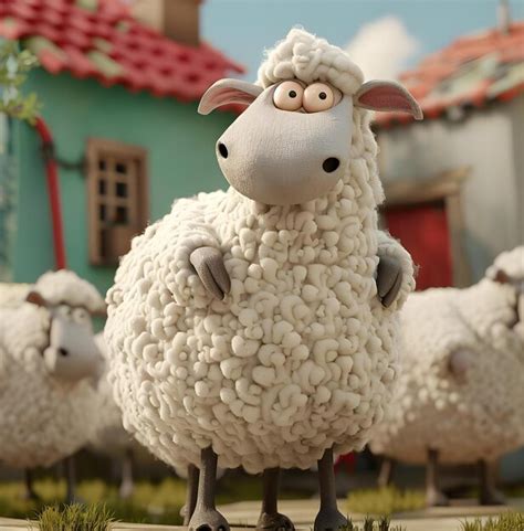 Fun Sheep Animation Premium Ai Generated Image