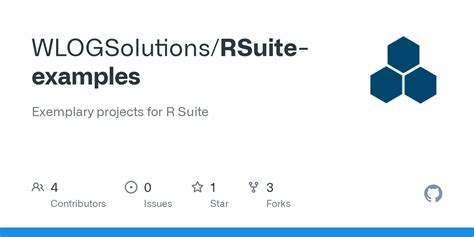 github wlogsolutions rsuite examples exemplary projects for r suite