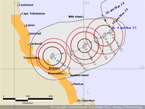 Cyclone Debbie Path