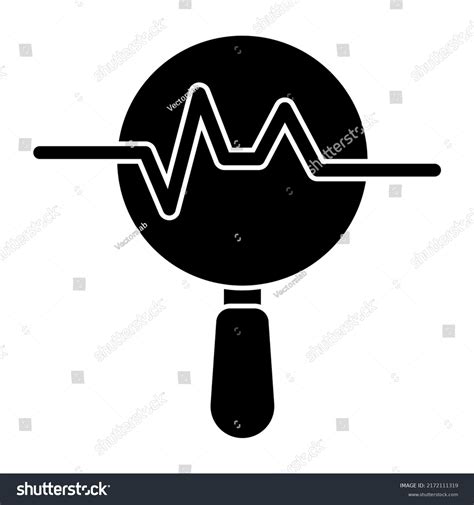 Icon Data Analysis Polyline Chart Under Stock Vector Royalty Free