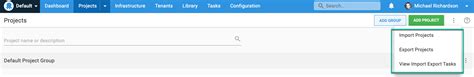 exporting and importing projects between spaces octopus deploy