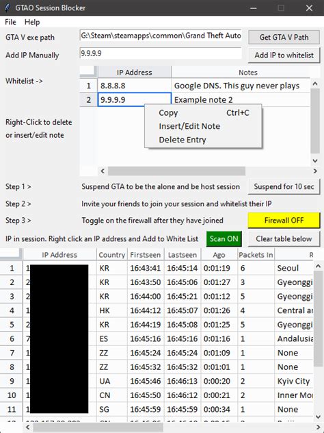 GitHub Akuafif GTAO Session Blocker Detect Player IP Address In Session And Whitelist Them