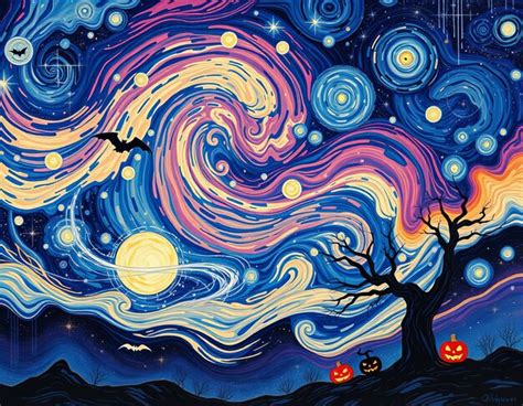 Starry Night Sky With Swirling Galaxies Premium Ai Generated Image