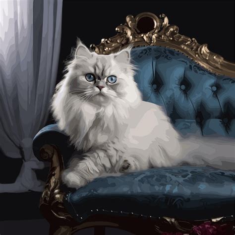 Premium Vector | Persian kitten cat