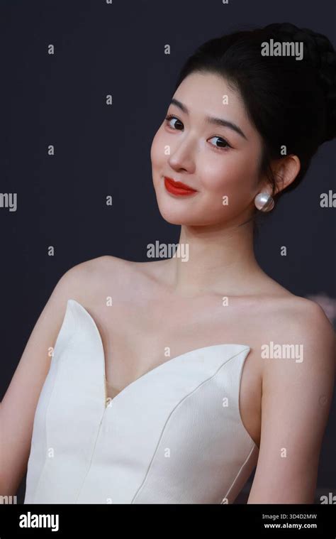 Chinese Actress Wang Yuwen Attends An Activity In Beijing China 3