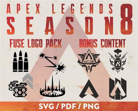 Apex Legends SVG Fuse Season Download Vector Logo Pack Etsy Vector Logo Download Vector