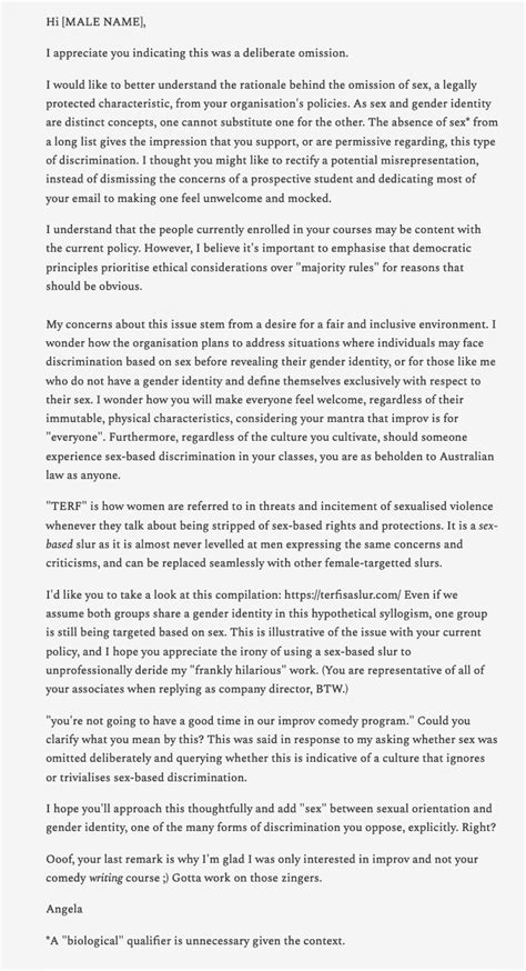 recent trend of omitting sex in anti discrimination policies r
