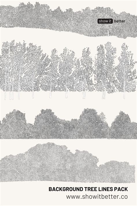 Background Tree Lines Pack Landscape Architecture Graphics