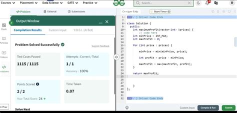 gfg160 dsa day8 buysellstock greedyalgorithm keepcoding… diya