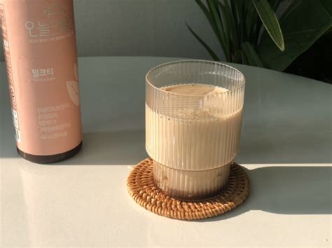 오늘의일상 홈카페 밀크티 베이스로 밀크티 만들기 네이버 블로그