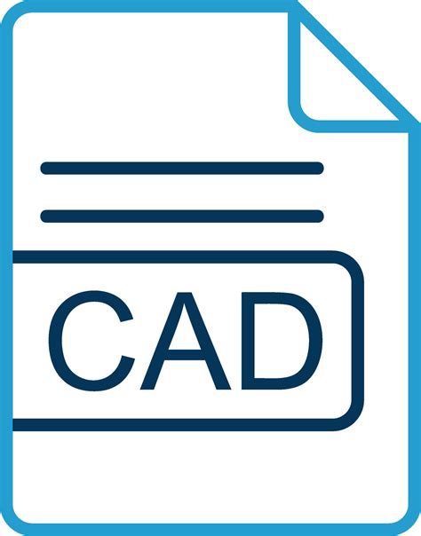 Cad File Format Line Blue Two Color Icon 44110660 Vector Art At Vecteezy