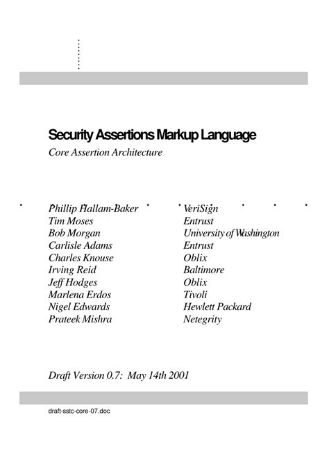 pdf security assertions markup language