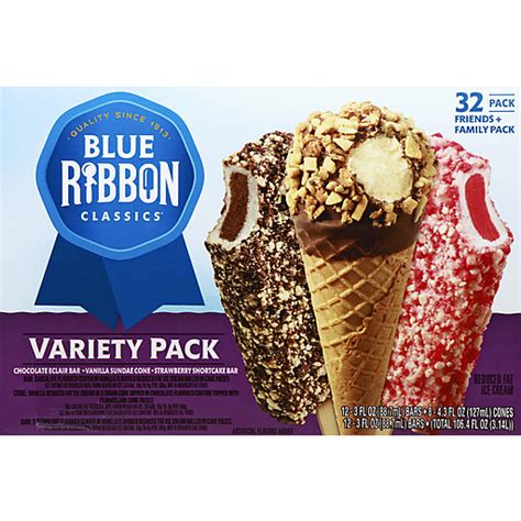 Blue Ribbon Classics Ice Cream Bar Variety Pack Sandwiches And Bars