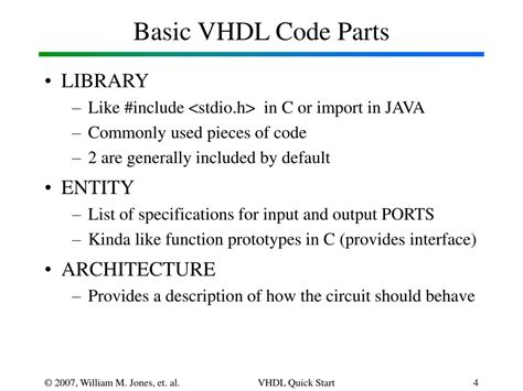 ppt an introduction to vhdl using altera s quartus ii ide powerpoint