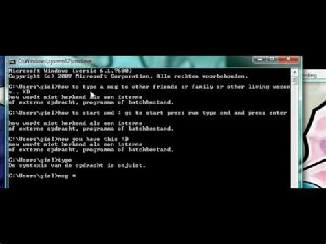 How To Send A Message With CMD YouTube