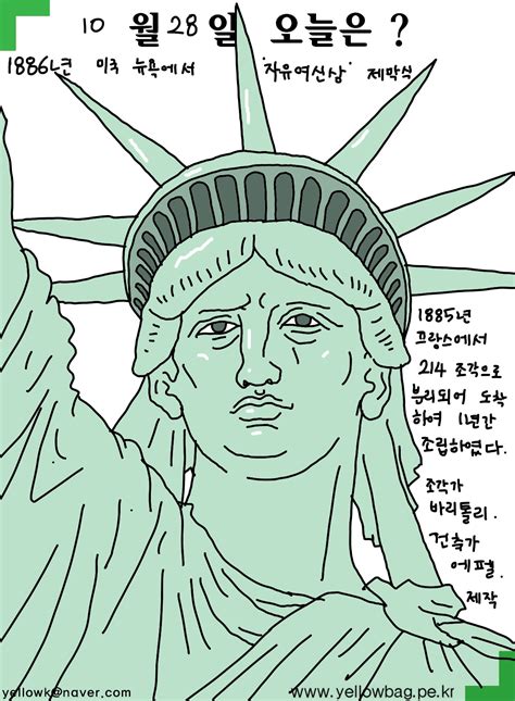 10월28일 뉴욕에서 자유여신상 제막식