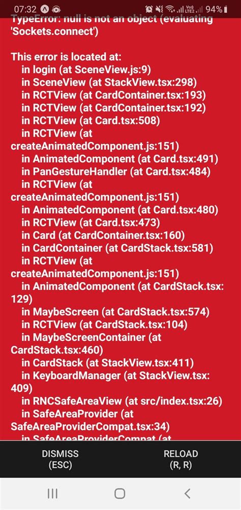 null is not an object evaluating nnect · issue 27