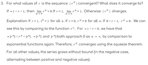 Solved 3 For What Values Of R Is The Sequence