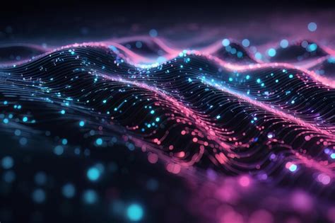 Premium Ai Image Binary Code Wave Background Tech Texture