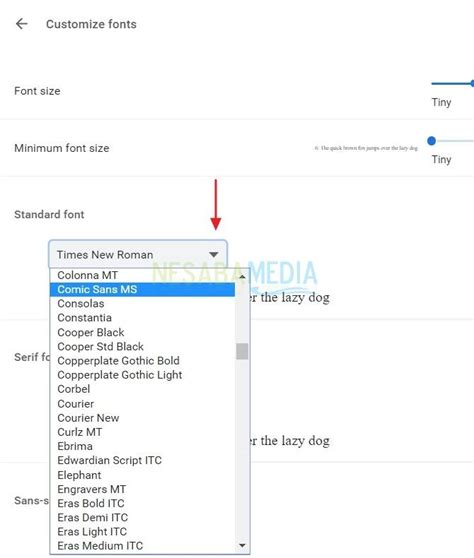 2 Cara Mengganti Font Default Browser Dengan Sangat Mudah