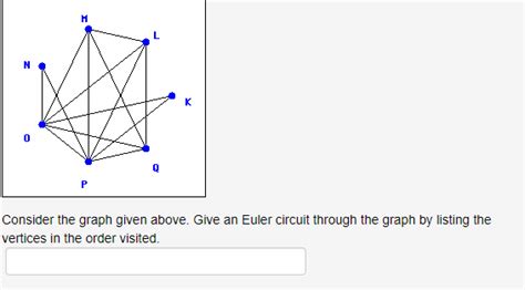 Solved Consider the graph given above. Give an Euler circuit | Chegg.com