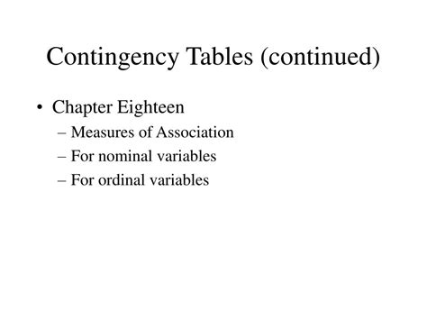 PPT Contingency Tables PowerPoint Presentation Free Download ID 3362138
