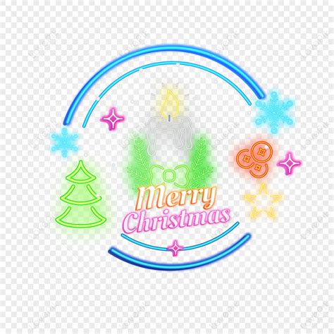 สุขสันต์วันคริสต์มาสฉลองนีออนสีฟ้า เอฟเฟกต์แสง วันหยุดฉลอง Png สำหรับการดาวน์โหลดฟรี Lovepik