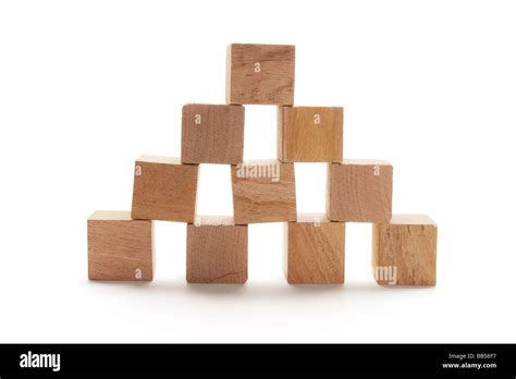 Stack Of Wooden Cubes Stock Photo Alamy