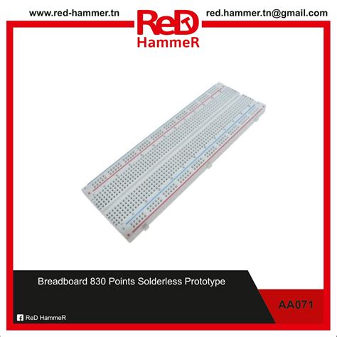Accessoires Breadboard 830 Points Solderless Prototype ‣ Red Hammer