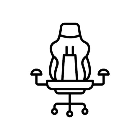 Premium Vector Gaming Chair Icon Set Linear Modern Game Chair Vector Symbol
