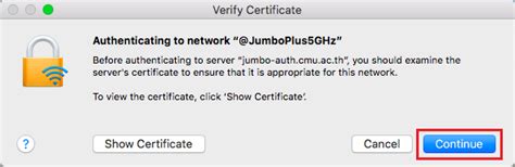 MacOS EN CMU ITSC Network