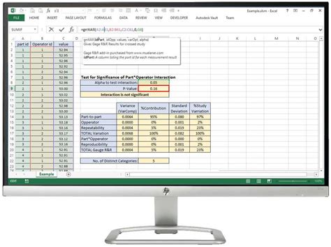 Gage R R Excel Add In Dr Jody Muelaner Gage R R Excel Add In Dr Jody Muelaner