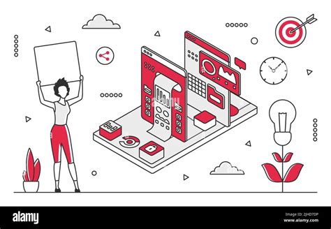 System Data Processing Cloud Computing Technology Hosting Server Vector Monocolor Illustration