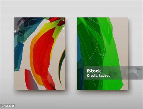 책자 커버 프레 젠 테이 션 추상 기하학적 배경 A4 설정된 기술 브로셔 전단지 디자인 서식 파일 벡터 그림자에서 레이아웃 가리기에 대한 스톡 벡터 아트 및 기타 이미지