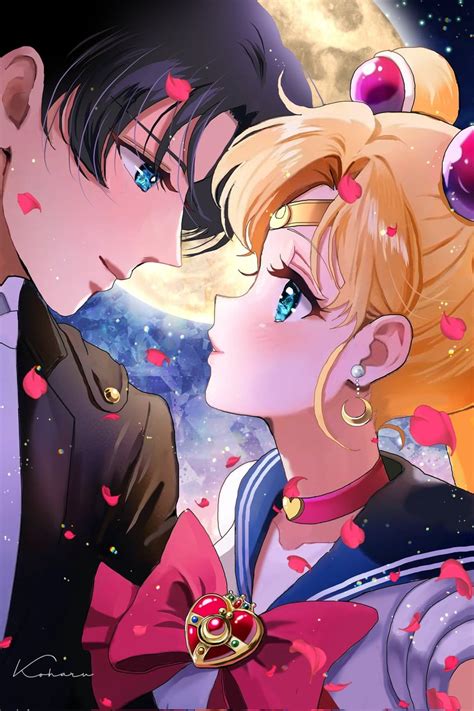 Tsukino Usagi Sailor Moon Chiba Mamoru And Tuxedo Kamen Bishoujo Senshi Sailor Moon Drawn