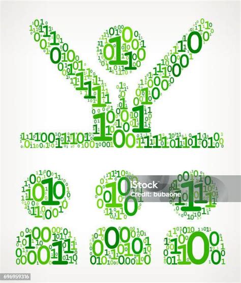 Speech Binary Code Zero One Vector Illustration Stock Illustration
