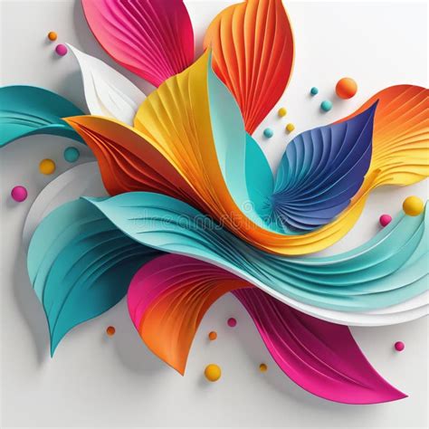 Dynamic Abstract Sculptures Exploring Festival Themes In Modern Art Stock Illustration