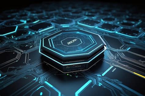 Premium Photo Hexagons Background Abstract Background On Top Of Rads Server Hardware The