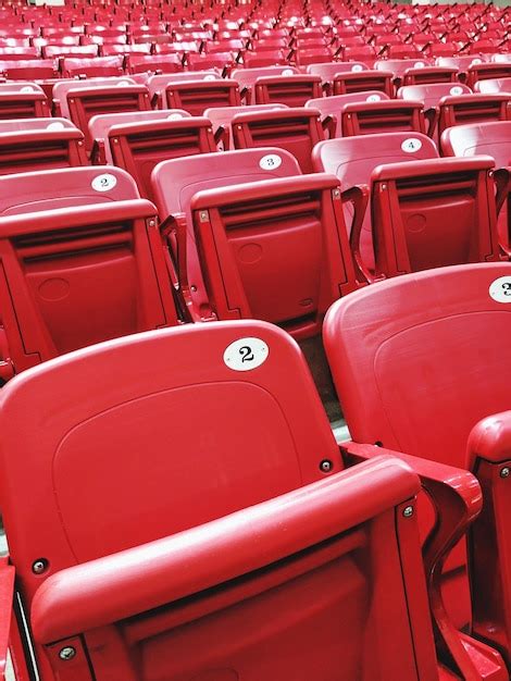 premium photo empty seats in row